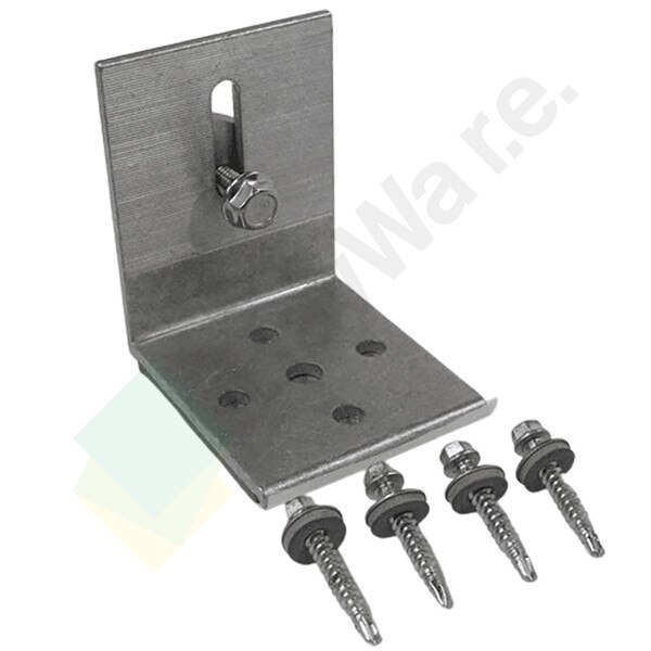 Kinetic Universal L Mount Kit with 4 x 1/4" x 1 1/2" Self Drilling ...